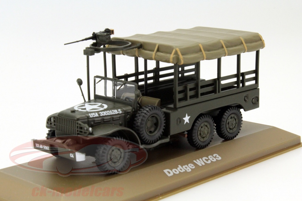 Atlas 1:43 Dodge WC63 軍用車 濃い緑 6690016 モデル 車 6690016
