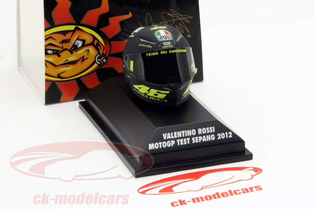 Minichamps 1:43 Valentino Rossi MotoGP Test Sepang 2012 AGV helmet 1:8 ...