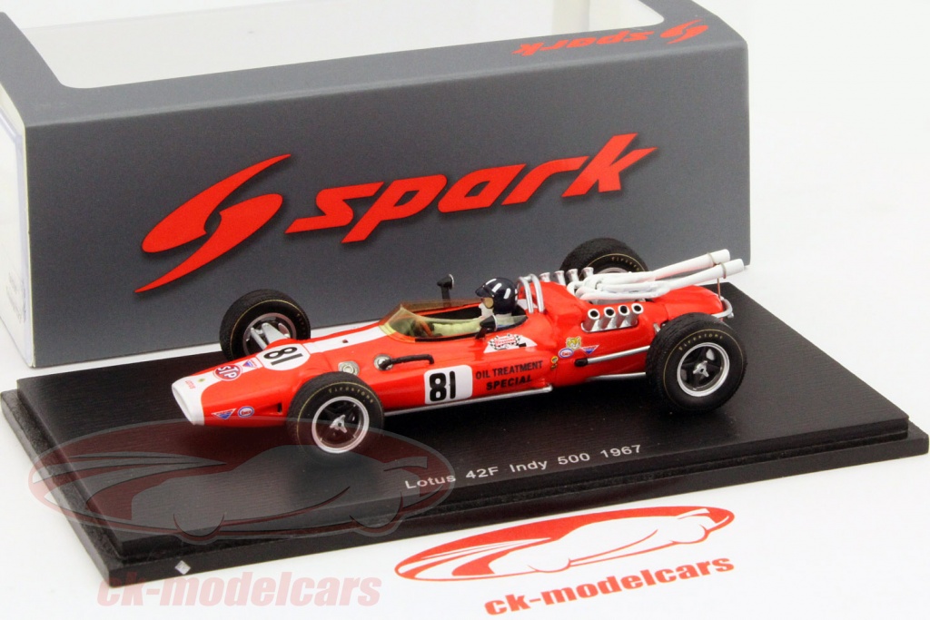 Spark 1:43 Lotus 42F #81 Indy 500 1967 Graham Hill S4275 model car ...