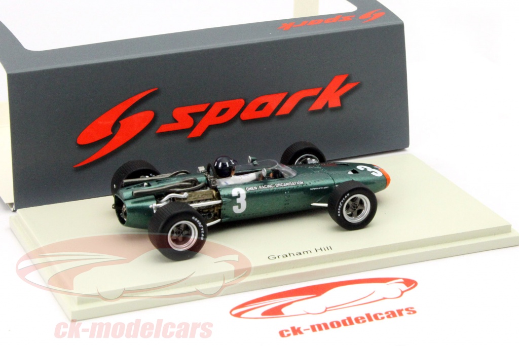Spark 1:43 Graham Hill BRM P83 #3 USA GP formula 1 1966 S4253 model car ...