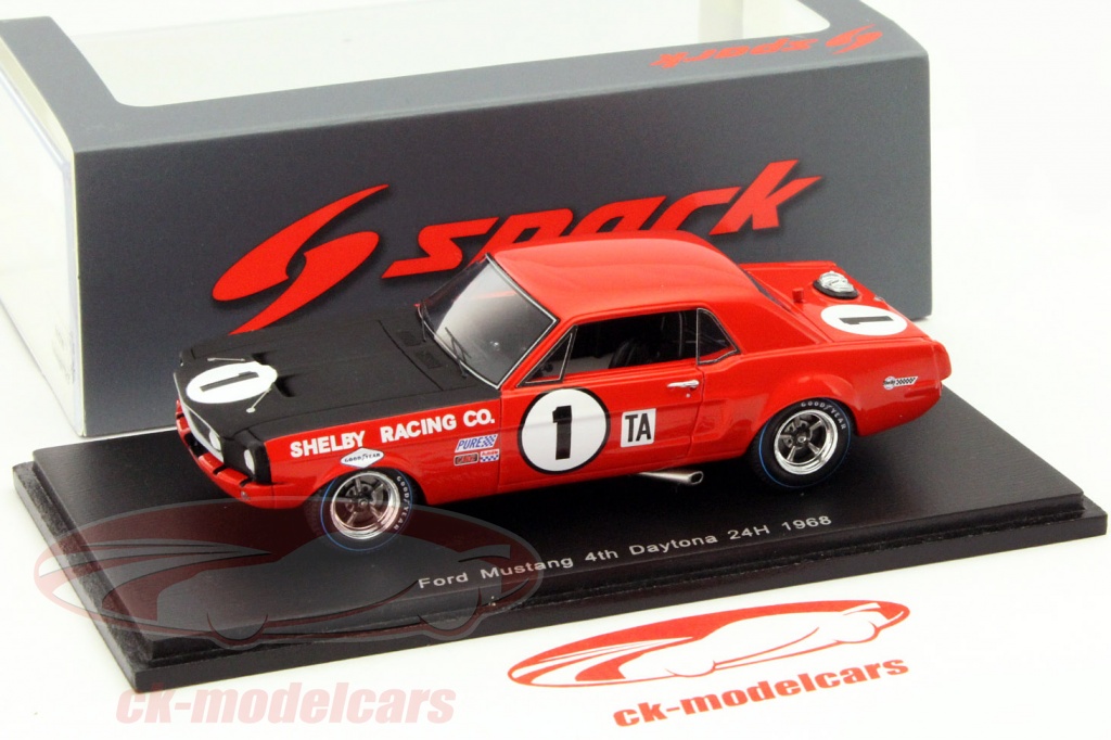 Spark 1:43 Ford Mustang #1 4e 24h Daytona 1968 Titus, Bucknum S2633 modèle voiture S2633 ...