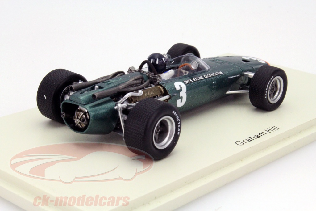 Spark 1:43 Graham Hill BRM P83 #3 USA GP formula 1 1966 S4253 model car ...