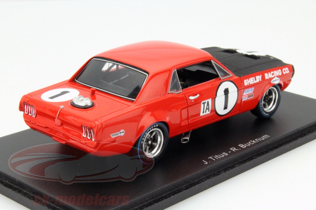 Spark 1:43 Ford Mustang #1 4e 24h Daytona 1968 Titus, Bucknum S2633 ...