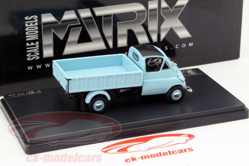 Matrix 1:43 Isetta Autocarro Pick-Up Year 1957 Light Blue MX30905-011 ...