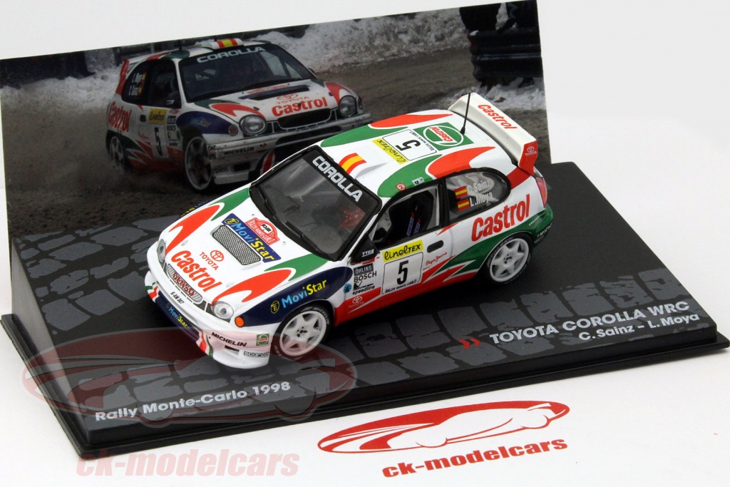 Altaya 1:43 Toyota Corolla WRC #5 Rally Monte Carlo 1998 Sainz, Moya CK920578 model car CK920578