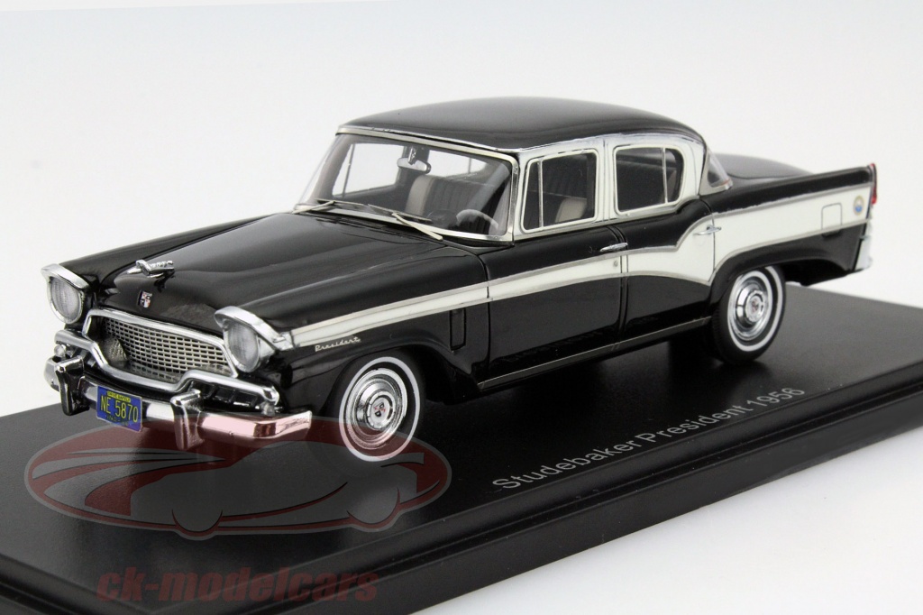 Neo 1:43 Studebaker President イヤー 1956 黒 / ホワイト NEO45870 モデル 車 NEO45870 ...
