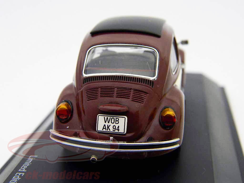 Schuco 1:43 VW Käfer (1600) mit Faltdach beige-rot / beige-red ...