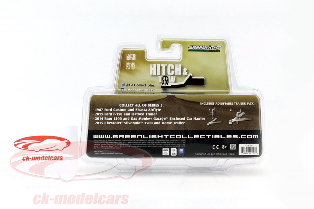 Greenlight 1:64 Ford Custom and Shasta Airflyte Year 1967 cream 32050 ...