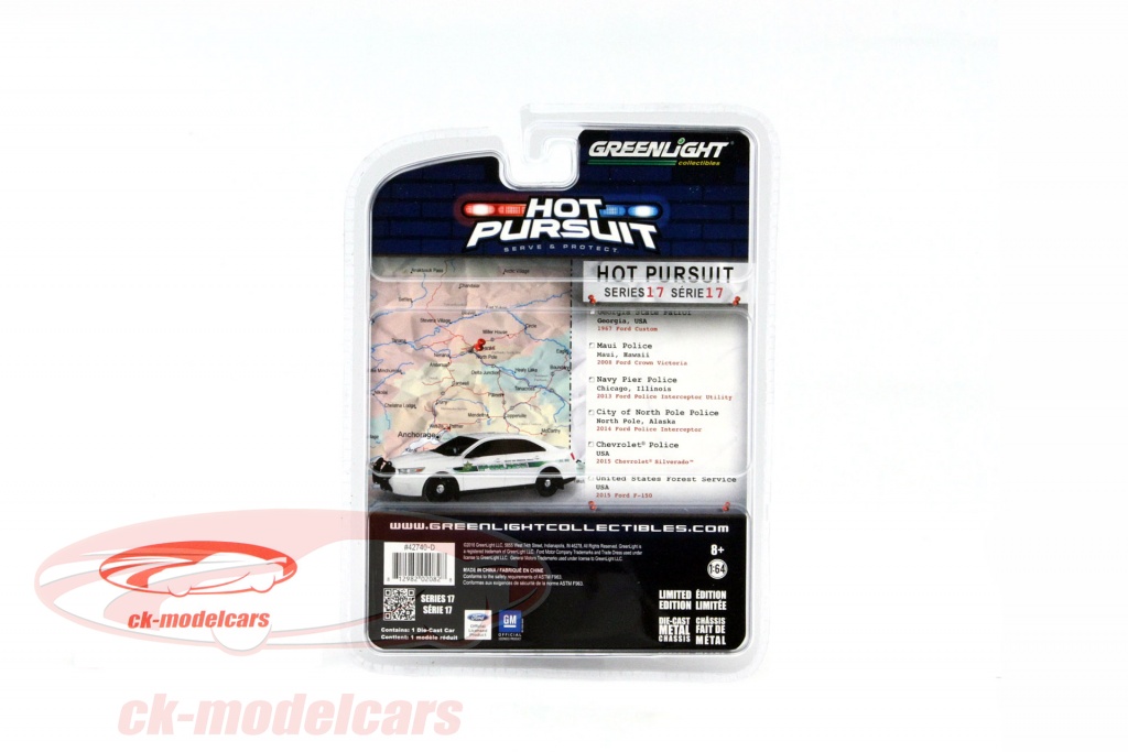 Greenlight 1:64 Ford Police Interceptor City of North Pole Police blanc ...
