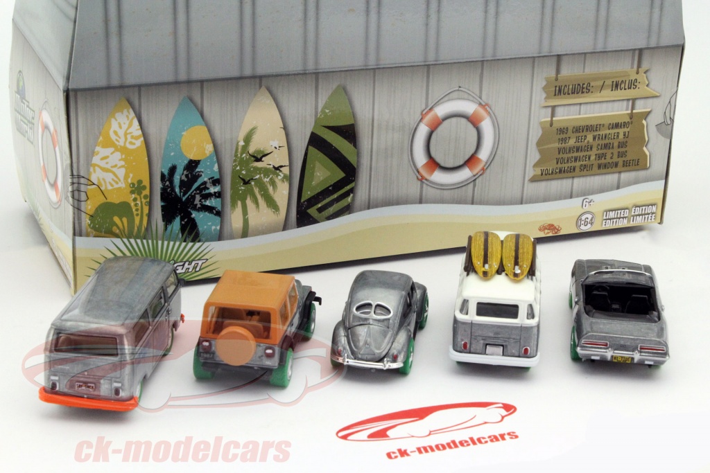 Greenlight 1:64 5-Car North Shore Surf Shack Set green 58026 (grüne ...
