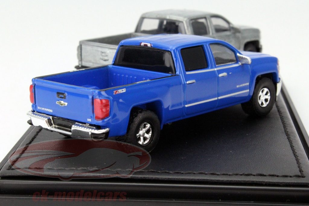 Greenlight 1:64 2-Car set Chevrolet Silverado Year 2014-15 blue ...