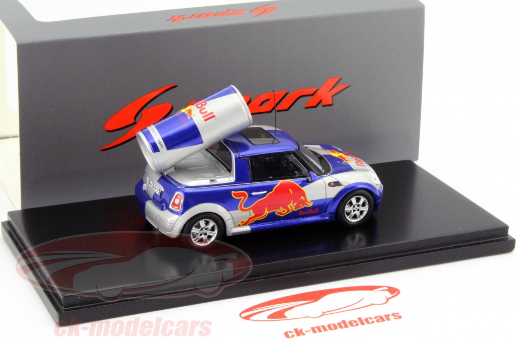 Spark 1:43 Mini Year 2008 Red Bull blue / silver S2651 model car S2651 ...