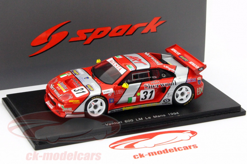 Spark 1:43 Venturi 600LM #31 24h LeMans 1994 Agusta, Krine, Coppelli ...