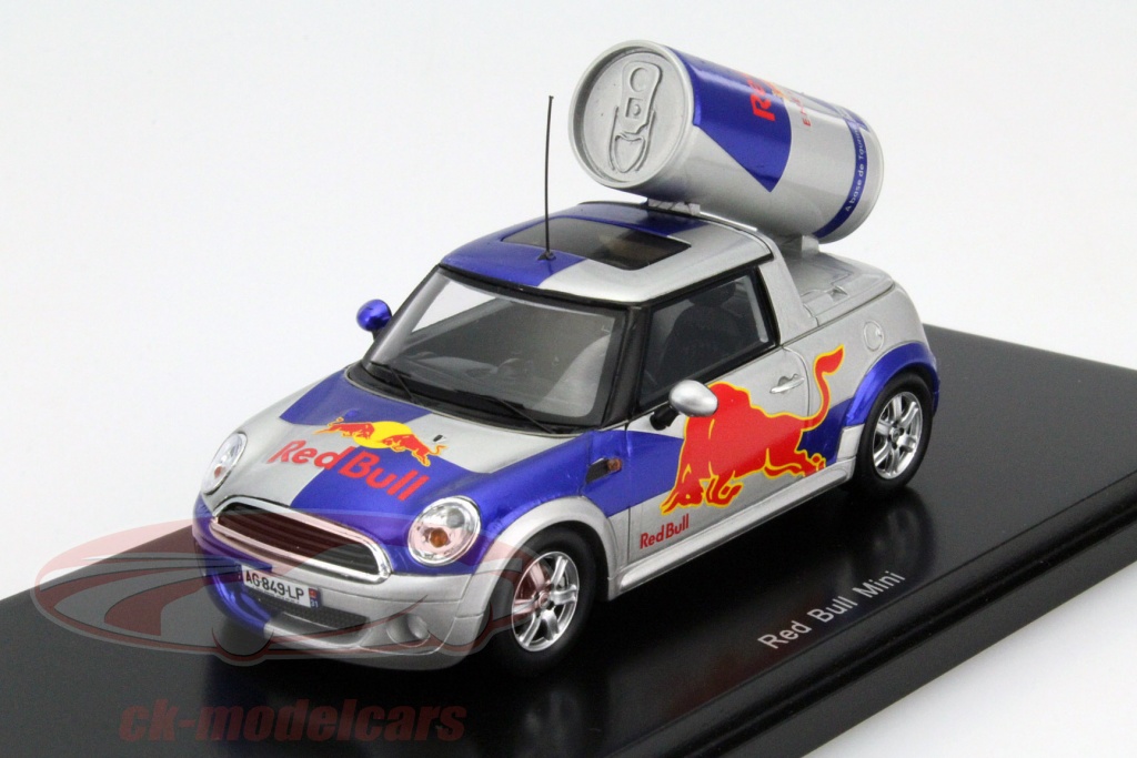 Spark 1:43 Mini Year 2008 Red Bull blue / silver S2651 model car S2651 ...