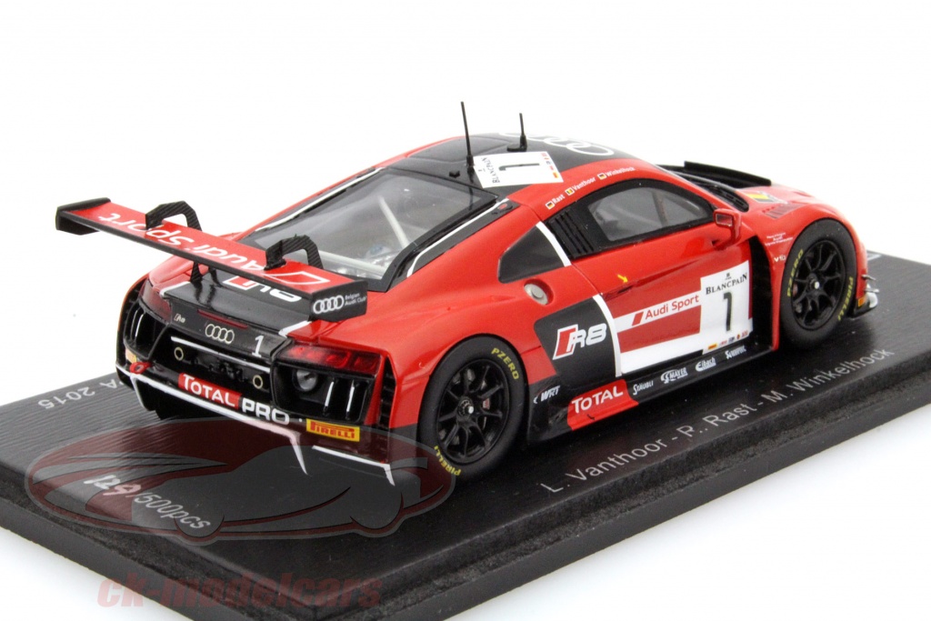 Spark 1:43 Audi R8 LMS #1 24h Spa 2015 Rast, Vanthoor, Winkelhock SB112 ...