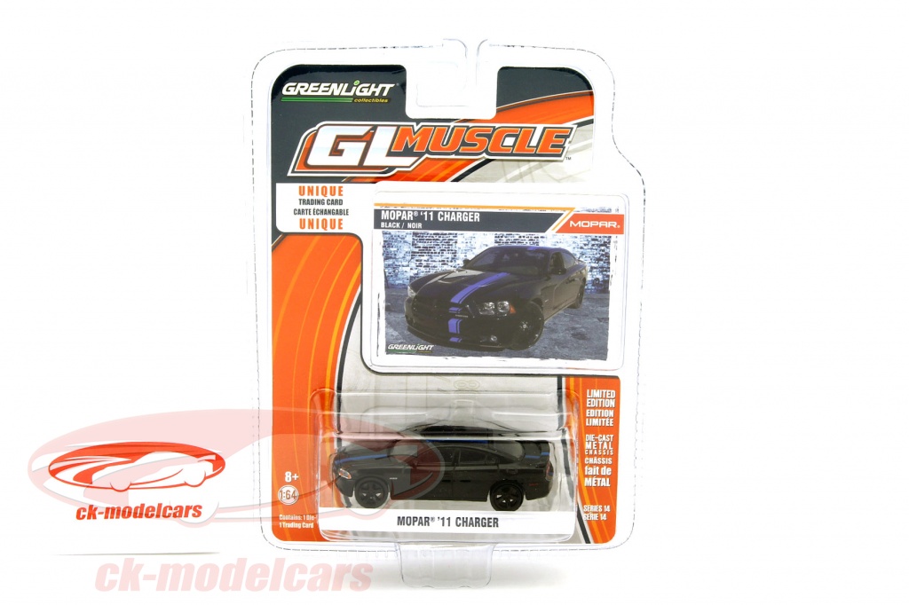 Greenlight 1:64 Mopar 11 Charger black 13140 model car 13140 812982020323