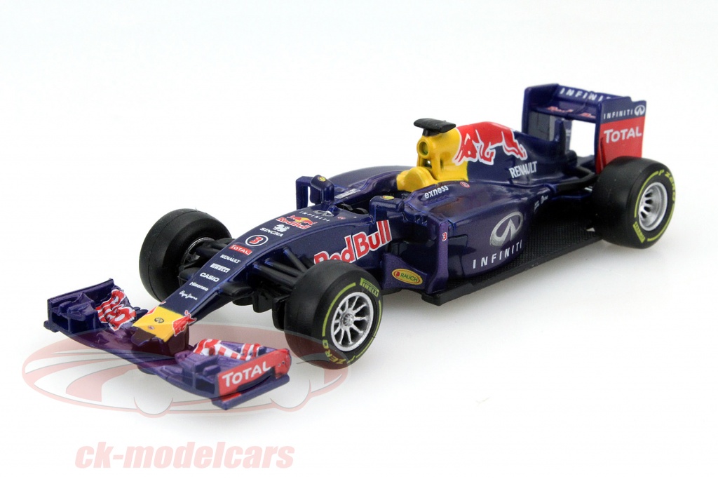 Bburago 1:43 Daniel Ricciardo Red Bull RB11 #3 公式 1 2015 18-38016 模型 汽车 ...