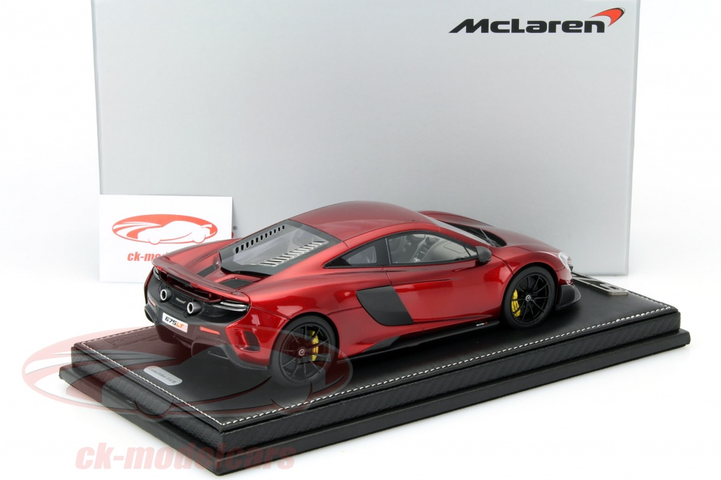Tecnomodel 1:18 McLaren 675 LT année 2015 volcan rouge avec vitrine T ...