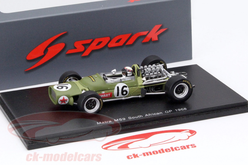 Spark 1:43 Jackie Stewart Matra MS9 #16 South Africa GP formula 1 1968 ...