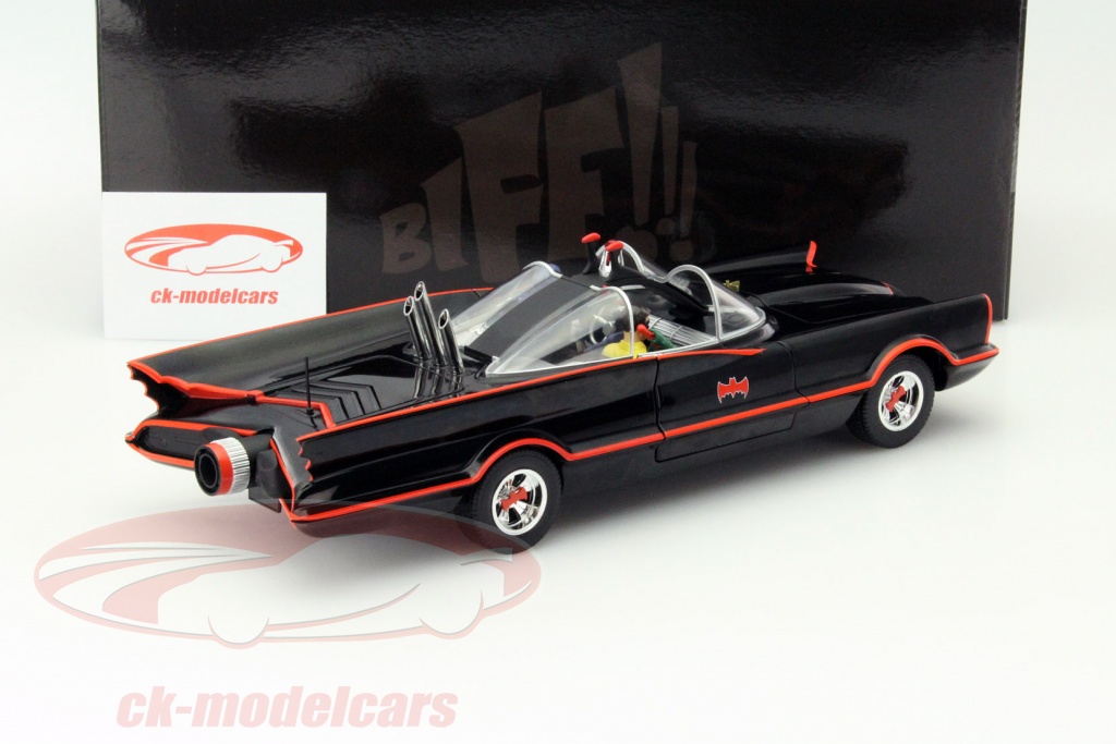 HotWheels 1:18 DC Comics Batman Classic TV-Series Batmobile with Batman ...