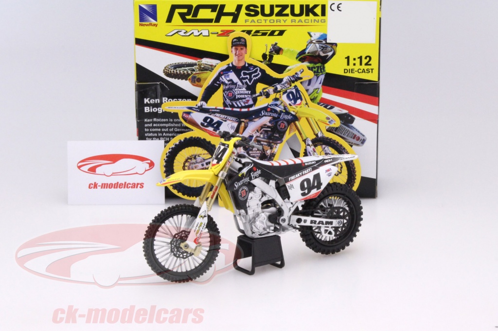 NewRay 1:12 Suzuki RM-Z 450 #94 Ken Roczen 57743 model car 57743 ...