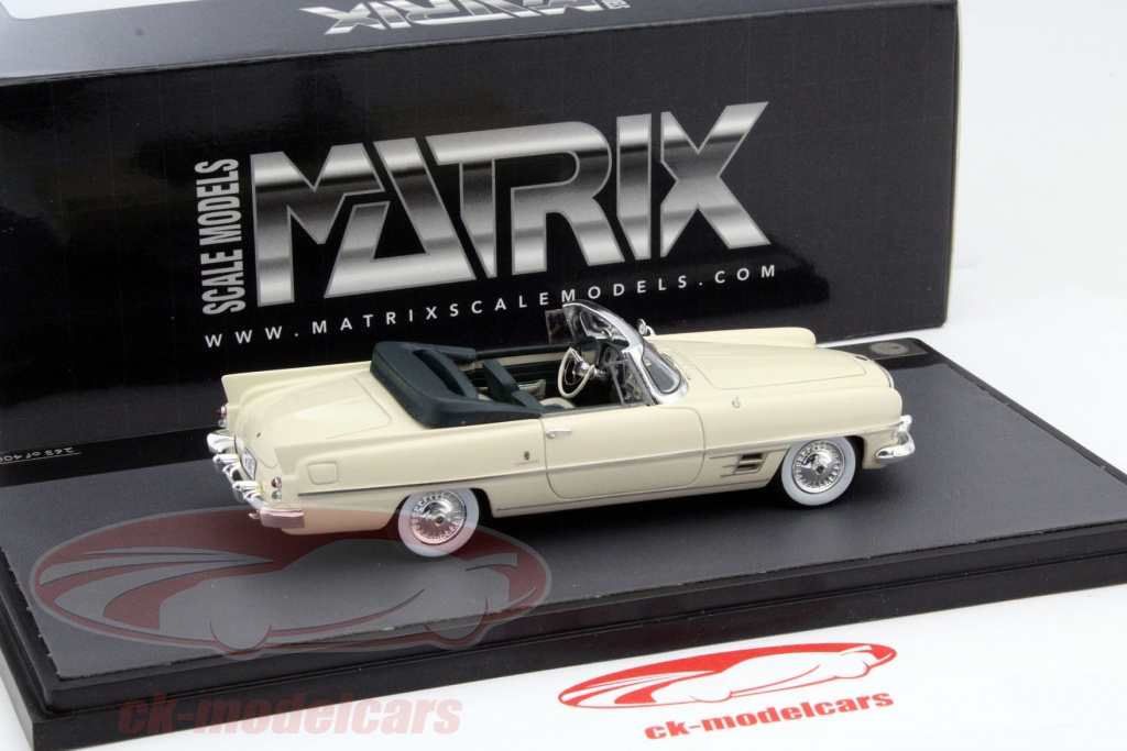 Matrix 1:43 Dual-Ghia Convertible Year 1957 white MX20303-081 model car ...