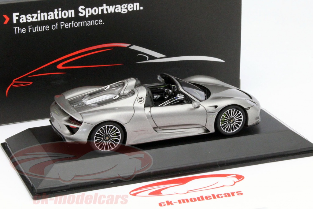 Spark 1:43 Porsche 918 Spyder gray metallic fascination sports car ...