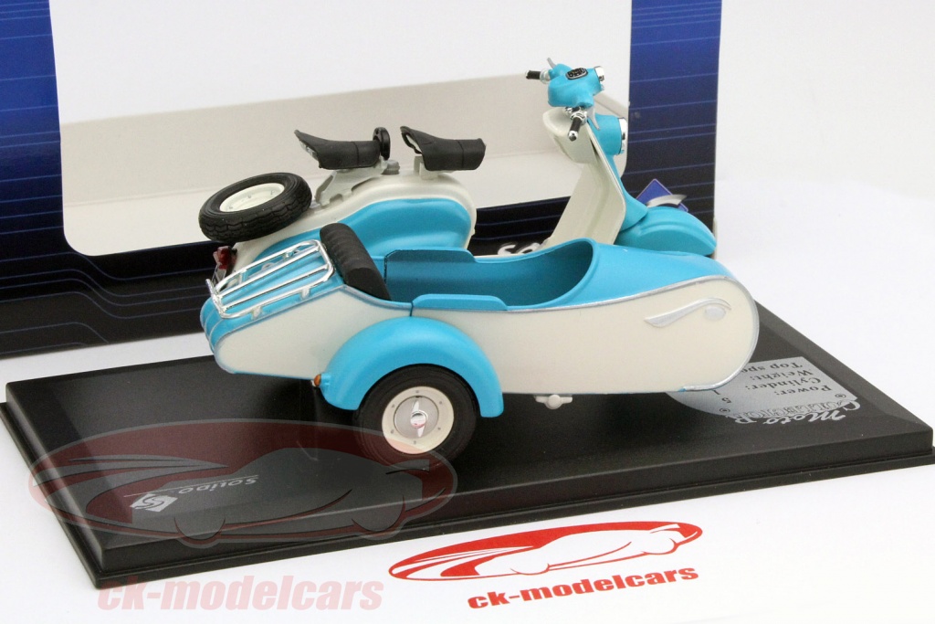 Solido 1:18 Lambretta LD 125 with sidecar Year 1958 turquoise / white ...