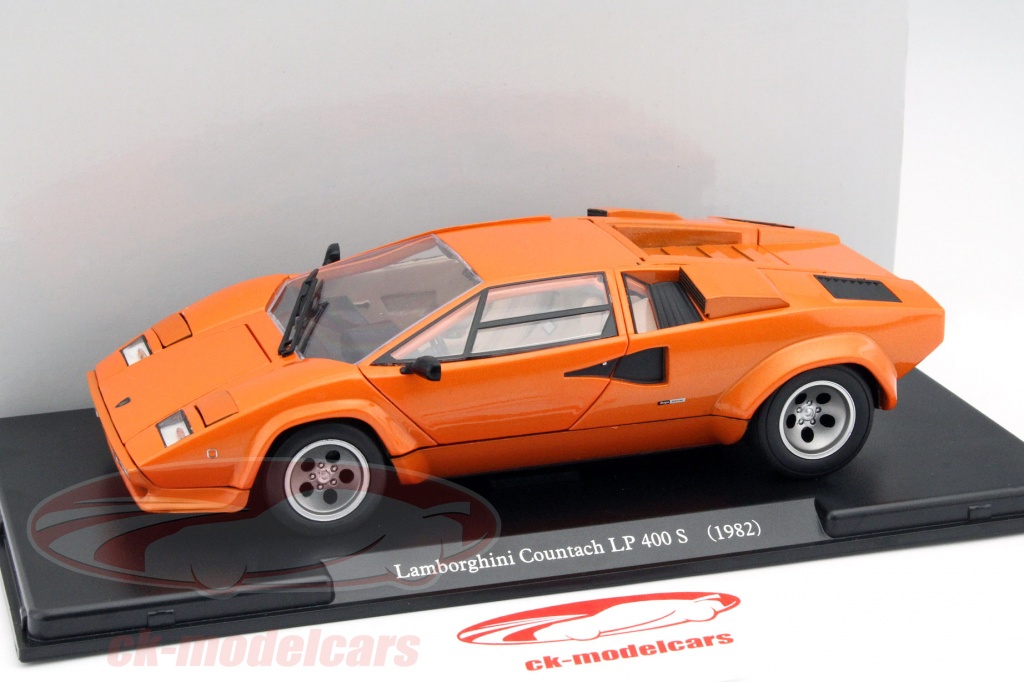 Leo Models 1:24 Lamborghini Countach LP 400 S Year 1982 orange MAG FW42 model car MAG FW42