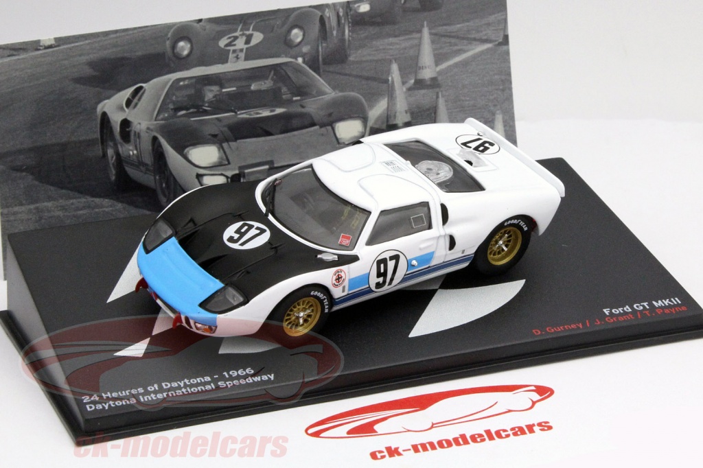 Altaya 1:43 Ford GT MKII #97 2nd 24h Daytona 1966 Gurney, Grant, Payne CK920770 model car CK920770