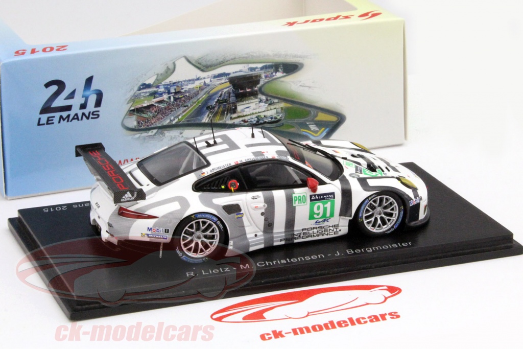 Spark 1:43 Porsche 911 RSR #91 24h LeMans 2015 Lietz, Christensen, Bergmeister S4663 modèle ...