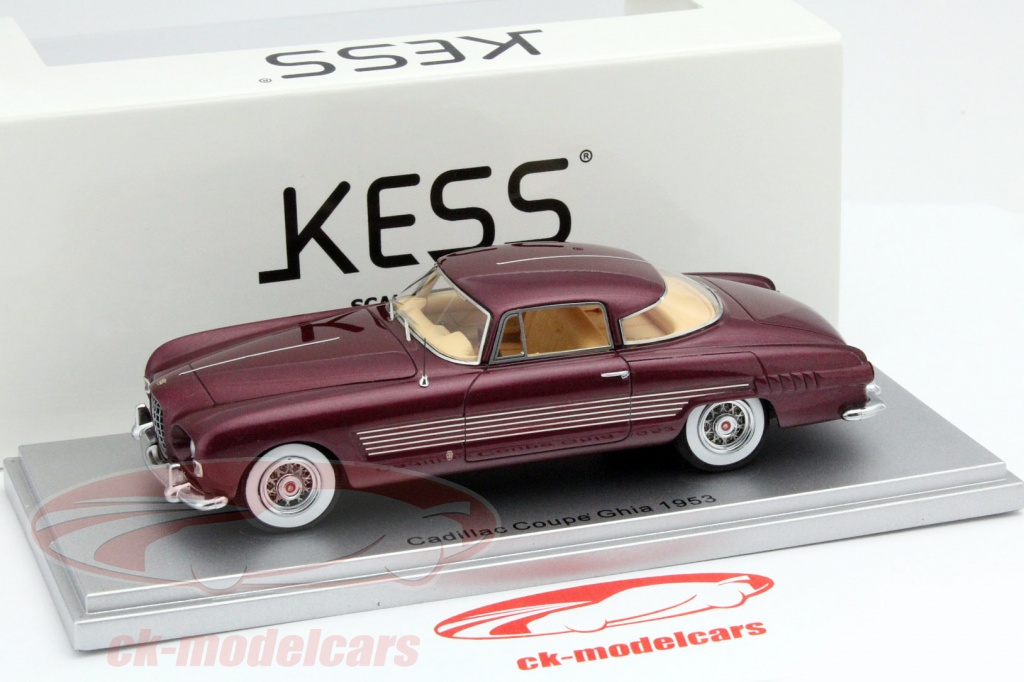KESS 1:43 Cadillac Coupe Ghia Year 1953 dark red 43020010 model car ...