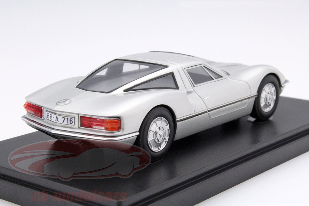 AutoCult 1:43 Mercedes-Benz C111 Sacco-Studie Baujahr 1969 silber 06008 ...