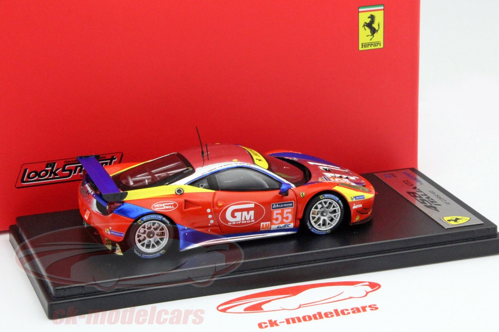 LookSmart 1:43 Ferrari 458 Italia #55 24h LeMans 2015 Cameron, Mortimer, Griffin LSLM026 ...