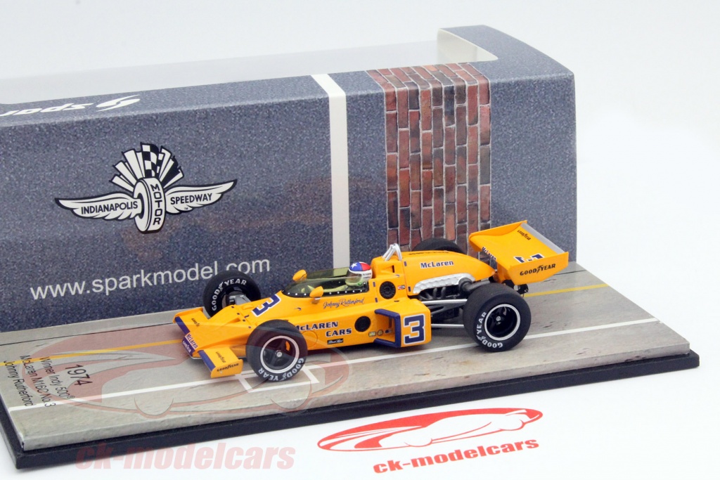 Spark 1:43 Johnny Rutherford McLaren M16C #3 Winner Indy 500 1974 ...