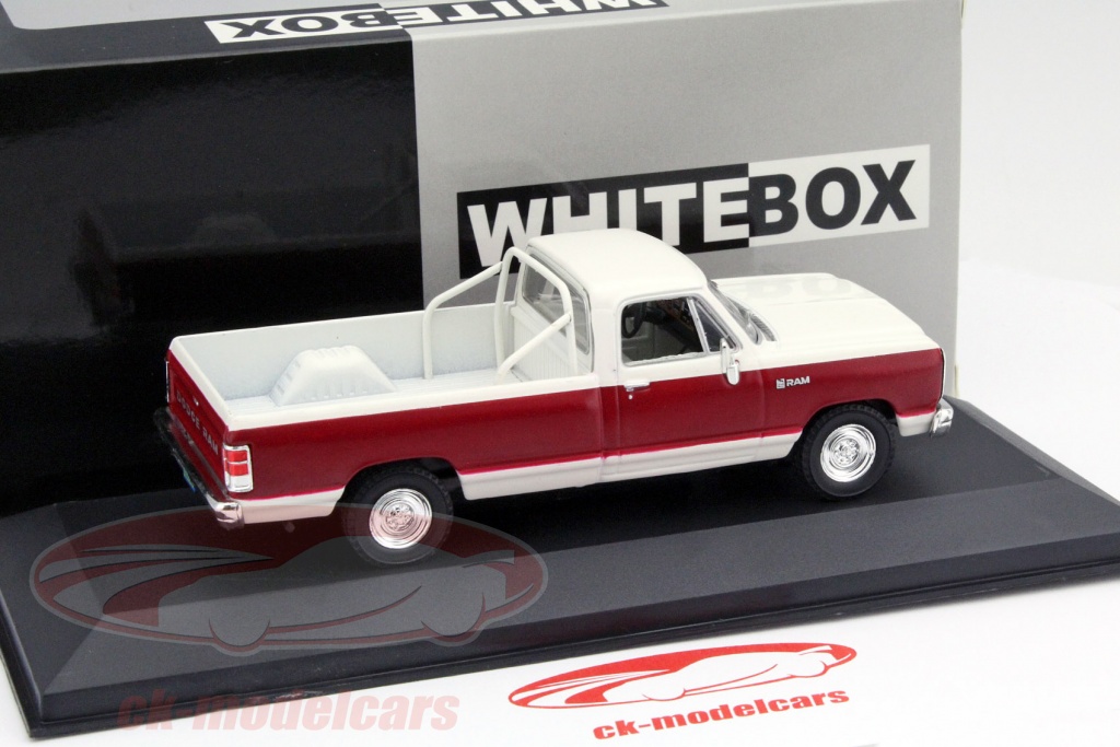 WhiteBox 1:43 Dodge Ram Year 1987 dark red / White WB180 model car ...