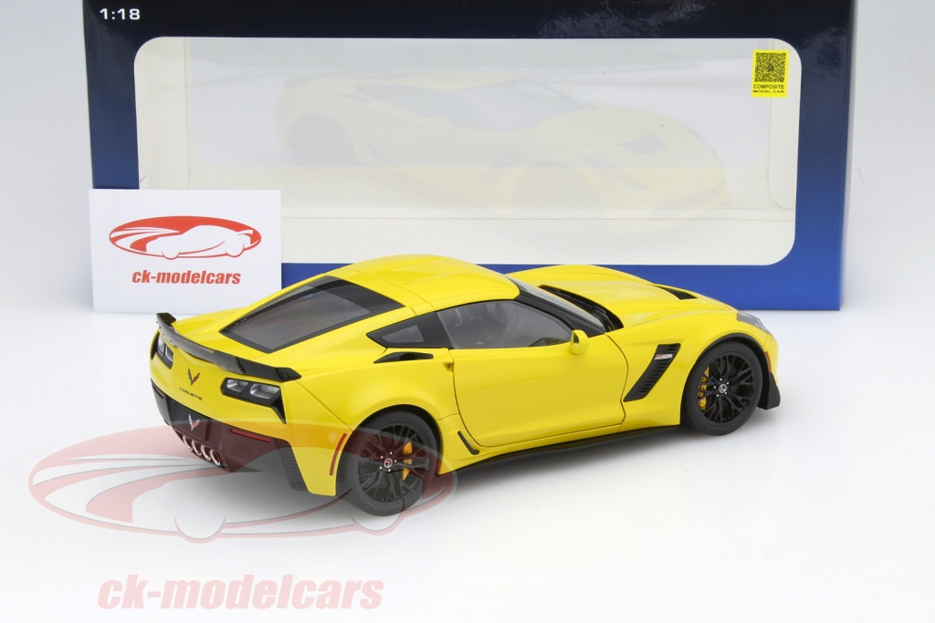AUTOart 1:18 Chevrolet Corvette C7 Z06 ano 2014 corrida amarelo 71263 ...