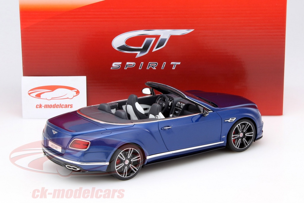 GT-SPIRIT 1:18 Bentley Continental GT V8 S Cabriolet blue GT076 model ...