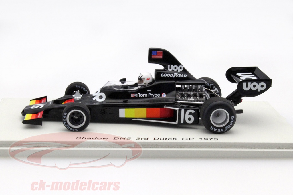 Spark 1:43 Tom Pryce Shadow DN5 #16 Netherlands GP formula 1 1975 S3836 ...