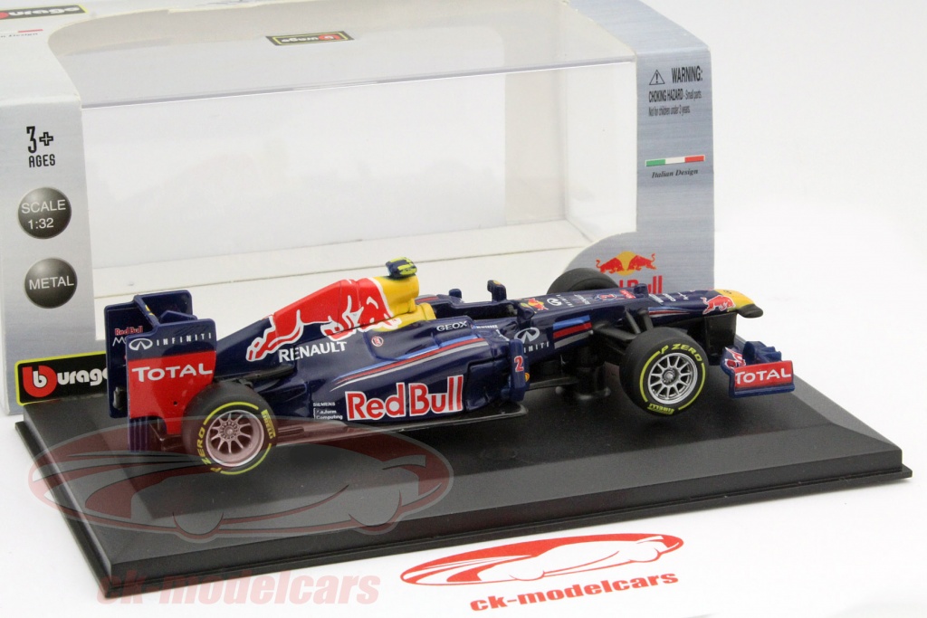 Bburago 1:32 Mark Webber Red Bull RB8 #2 formula 1 2012 15641204 model ...