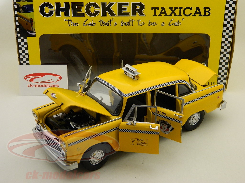 Sun Star Models 1:18 New York checker cab A11 taxi 2501 model car 2501 ...