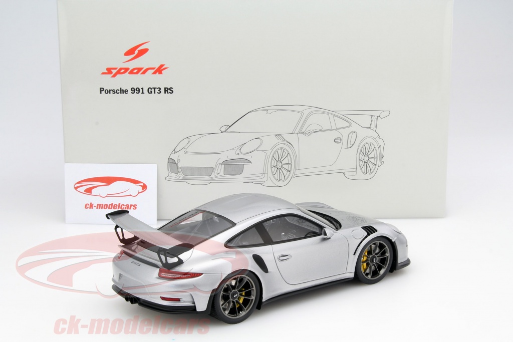 Spark 1:18 Porsche 911 (991) GT3 RS Year 2015 silver 18S233 model car 18S233 9580006472335