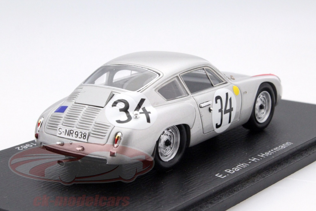 Spark 1:43 Porsche 356B Abarth #34 24h LeMans 1962 Barth, Herrmann ...
