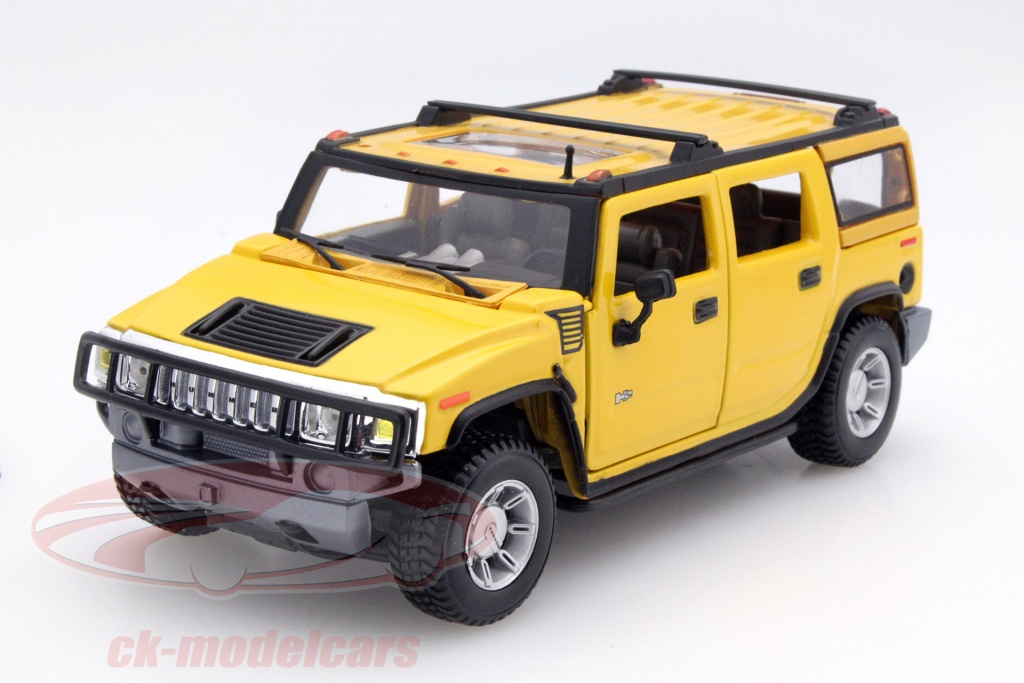 Maisto 1:24 Hummer H2 SUV 年 2003 黄色 31231 モデル 車 31231 8719247390257