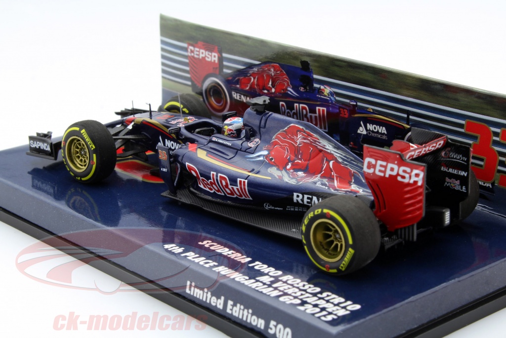 Minichamps 1:43 Max Verstappen Toro Rosso STR10 #33 4º Hungría GP ...
