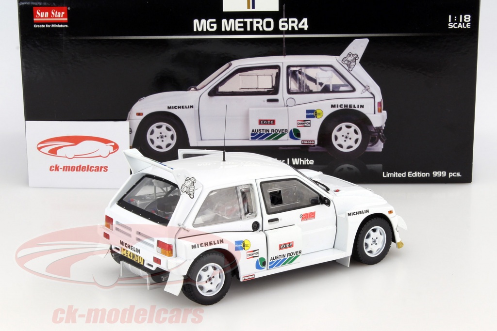 Sun Star Models 1:18 MG Metro 6R4 Test Car Aryton Senna white 5538 ...