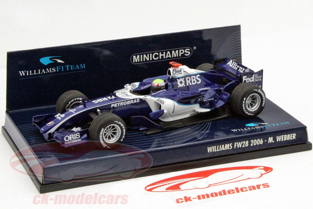 Minichamps 1:43 Mark Webber Williams FW28 formula 1 2006 400060009 ...