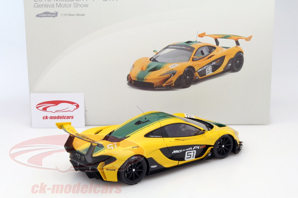 True Scale 1:18 McLaren P1 GTR #51 auto Show Geneva 2015 TSM161825R ...