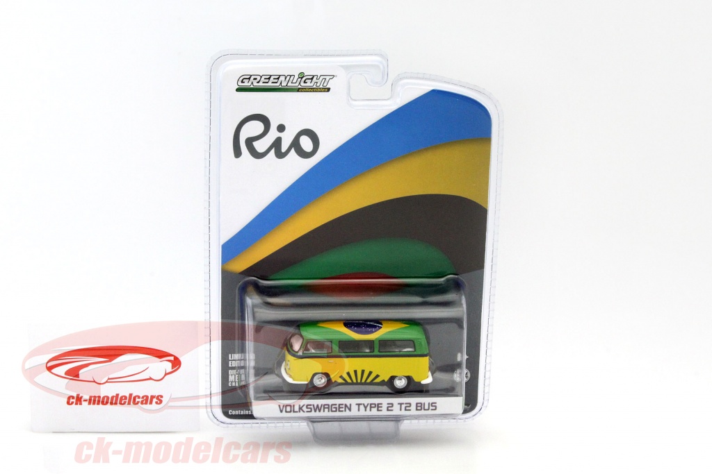 Greenlight 1:64 Volkswagen VW T2 bus Rio - Brazil 51037 model car 51037 ...