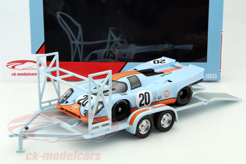 GMP 1:18 Trailer in Gulf paintwork for model cars in scale 18835 model ...